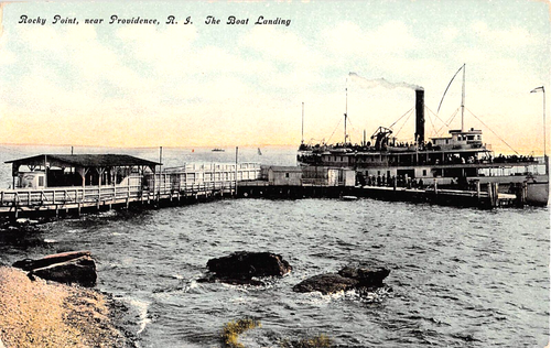 c.1910 Steamer at Landing Rocky Point RI post card | eBay