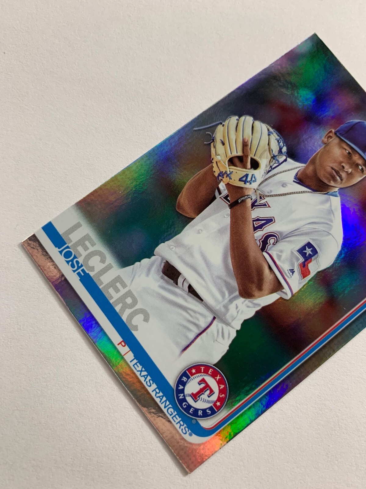 JOSE LECLERC RAINBOW FOIL ROOKIE • 2019 Topps #174 • SHARP TEXAS ...