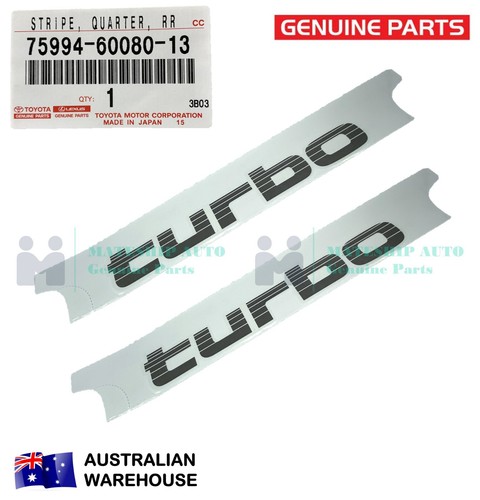 GENUINE Toyota LandCruiser HDJ80 80 Series Light Silver Turbo Decal ...