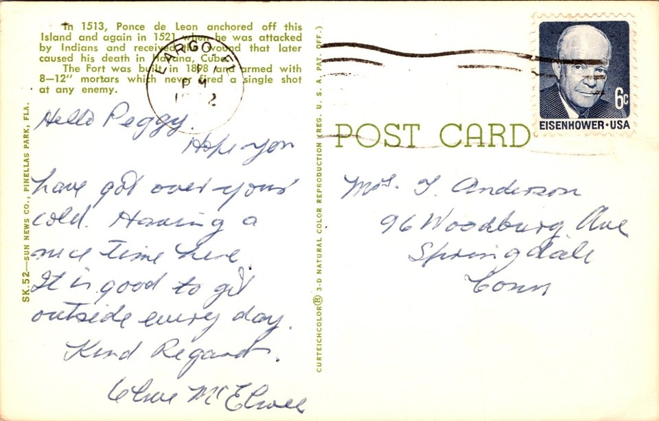 Postcard Florida - 12" Mortars Fort De Soto Park on Mullet Key - Posted ...