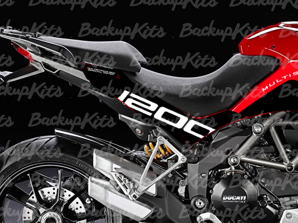 2009-2014 Ducati Multistrada Graphic Kits Decal Side Vinyl Red Glossy ...