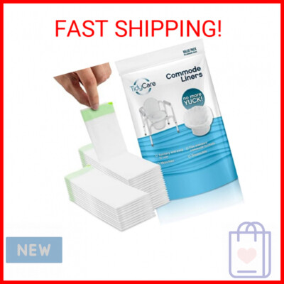 TidyCare Bedside Commode Liners for Portable Toilet Chair Bucket and ...
