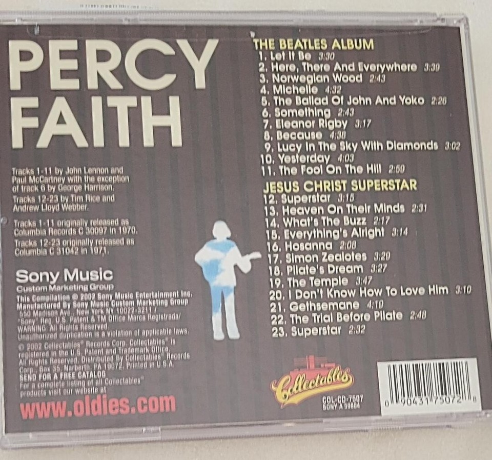 Percy Faith CD The Beatles Album + Jesus Christ Superstar easy ...
