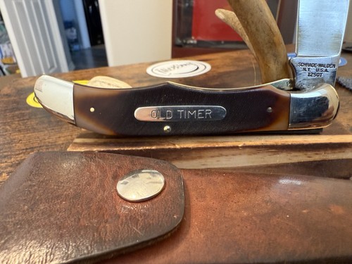 SCHRADE WALDEN OLD TIMER 1250T LOCKBACK KNIFE - 5 1/4" - SINGLE BLADE ...