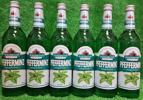 (9,74€/l) 12x PFEFFERMINZ LIKÖR 0,7L Nordbrand Pfeffi Schnaps grün ...