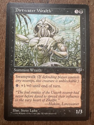 Magic The Gathering 1996 MIRAGE DIRTWATER WRAITH black card MTG | eBay