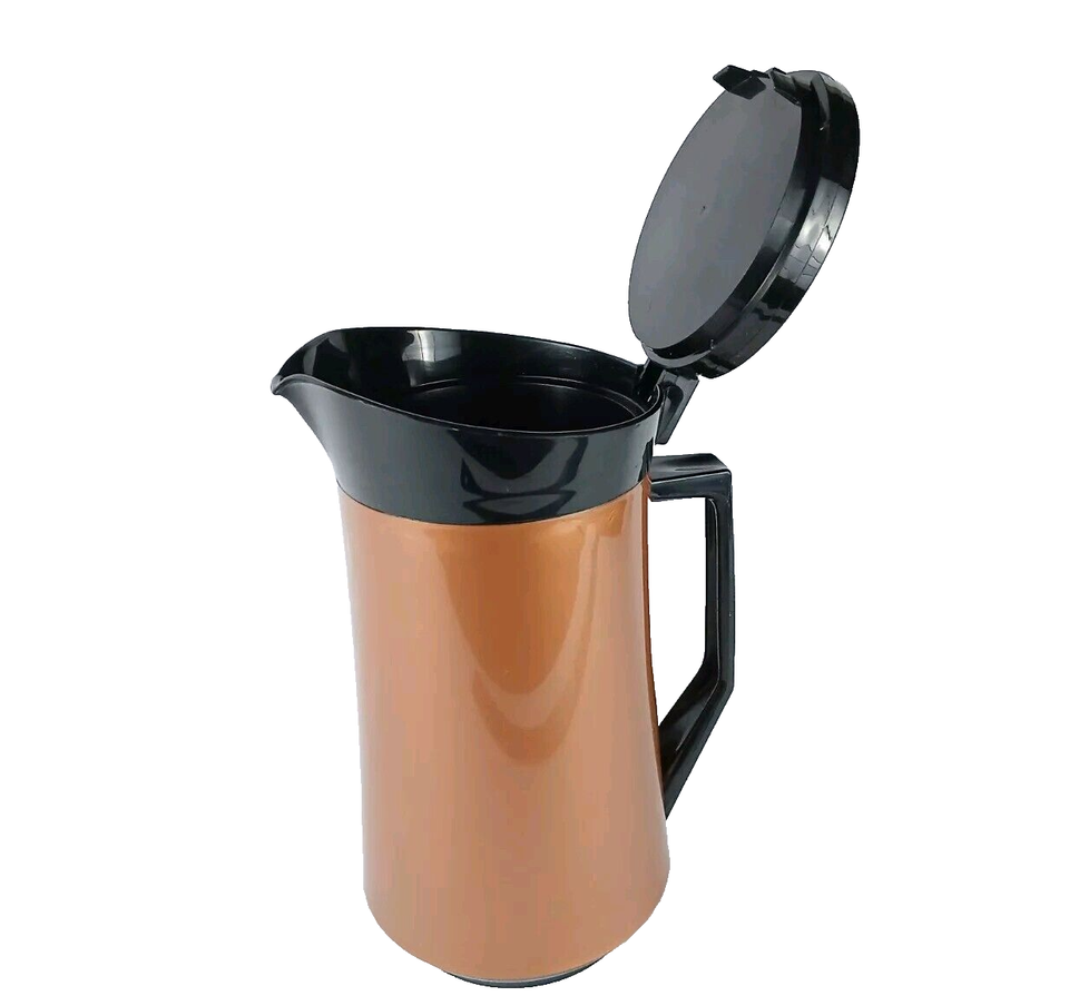 Vintage VOLLRATH Insulated Cold Hot Coffee Carafe Pitcher Gold Black 11 ...