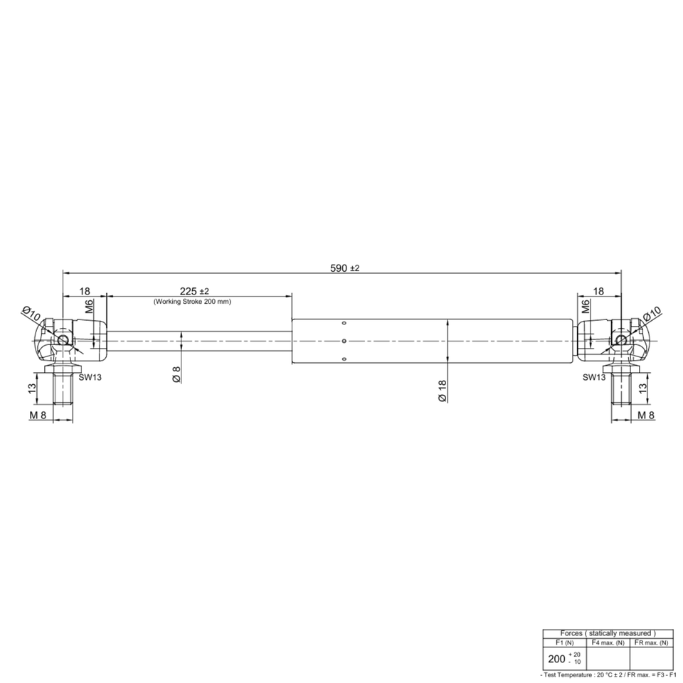 Gas Strut for Same Dorado Screen / Rear Window 1 Piece - 0.010.6269.0 ...