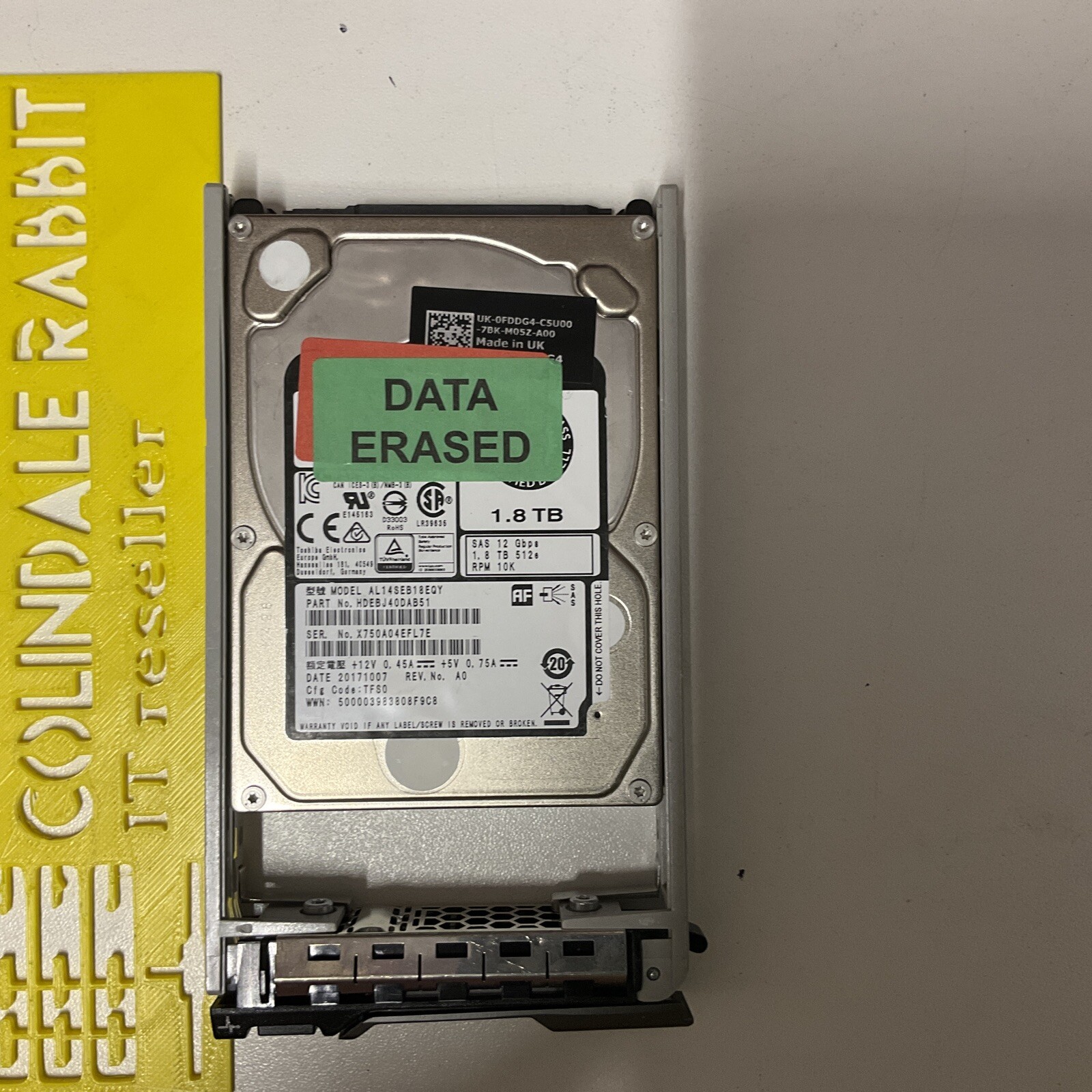 Dell 1.8TB 10K 3.5" SAS 12G HP 4KN HDD HARD DRIVE 2.5 r630 r730 cady ...