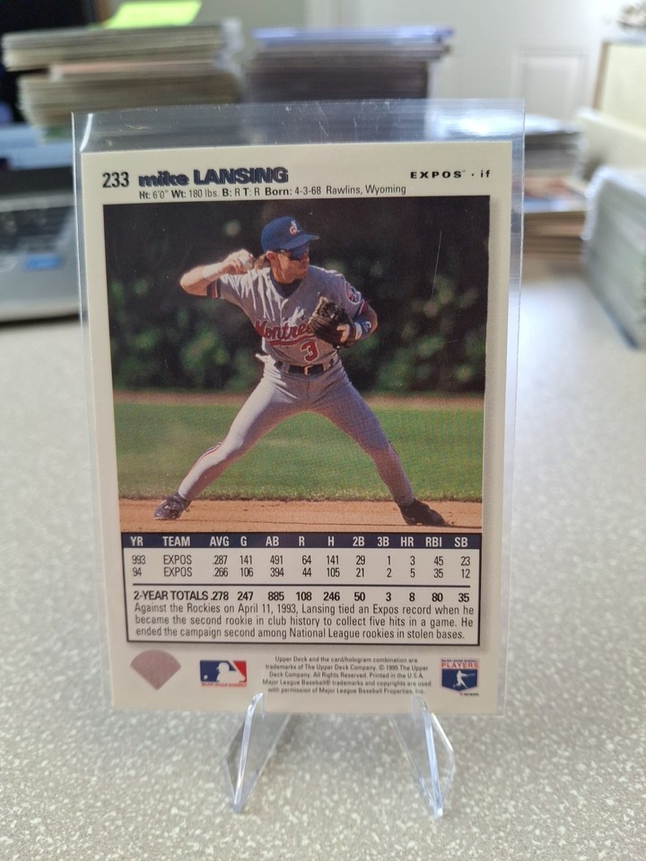 MIKE LANSING 1995 COLLECTOR'S CHOICE Gold SIGNATURE #233 EXPOS | eBay