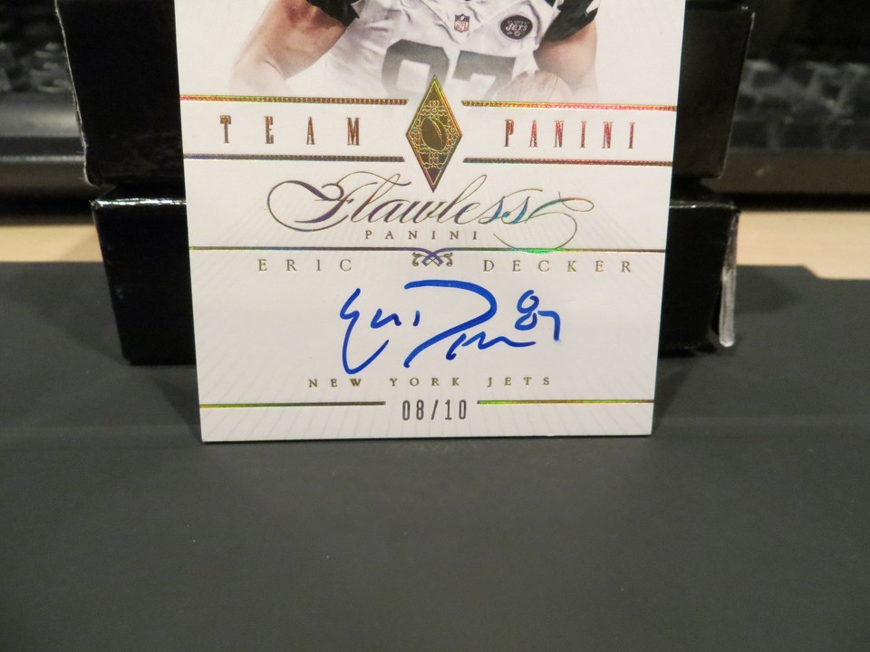 Panini Flawless Gold On Card Autograph Jets Eric Decker 08/10 2014 | eBay