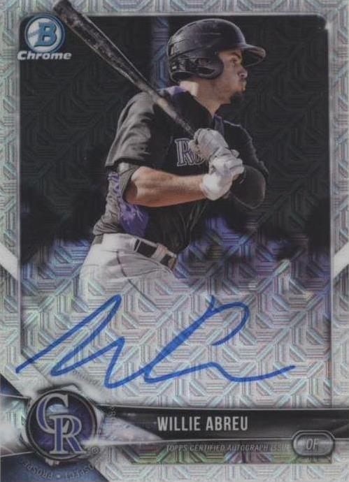 2018 Bowman - Mega Box Chrome Mojo Refractor Autographs Willie Abreu # ...