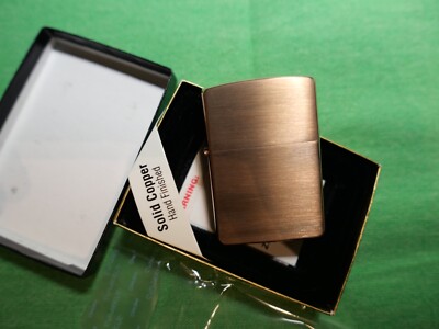 ZIPPO SOLID COPPER HAND FINISHED LIGHTER 2002 | eBay