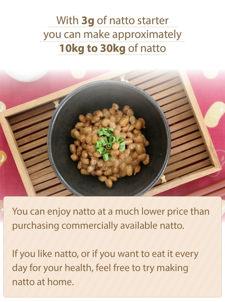 Kawashimaya Natto Starter Spores Powder 3g 100% Organic Soybean Extract ...