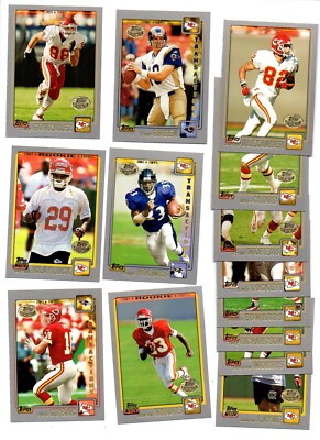 2001 Topps Football KANSAS CITY CHIEFS Complete Team Set - SET BREAK ...