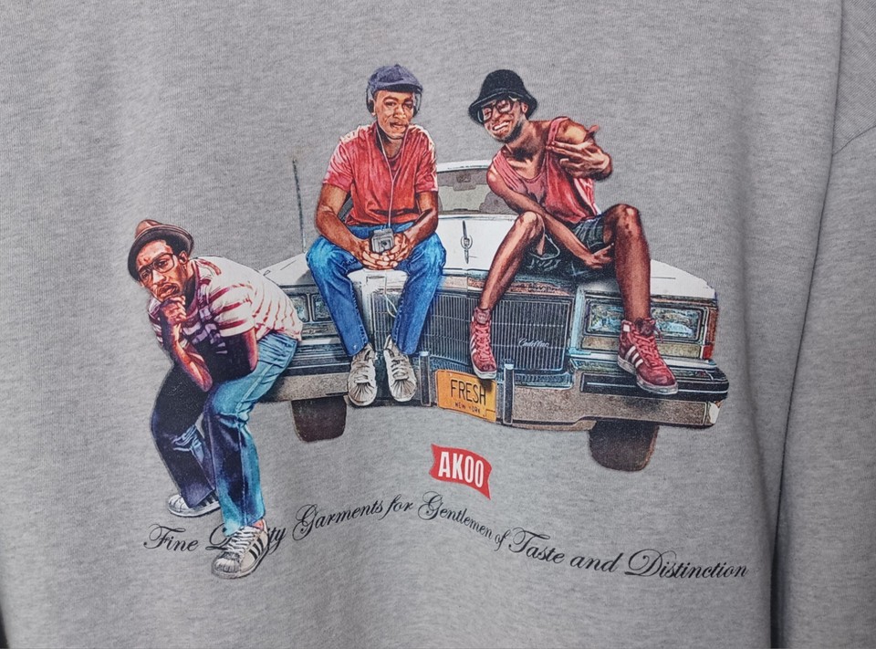 Akoo Empire Gray Graphic Lonsleeve Sweatshirt Old School Hip-hop 3 ...