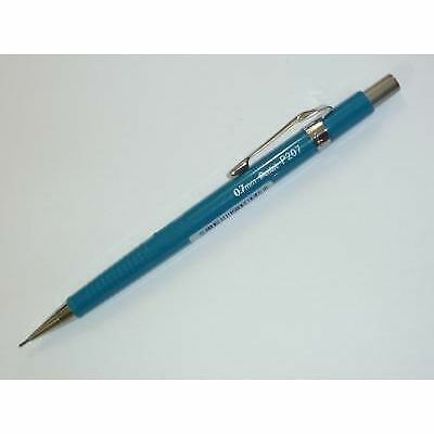 3 x Pentel P207-C Mechanical Pencil Drafting Eraser / Leads 0.7mm Blue ...