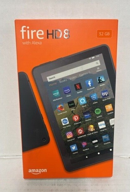 Amazon Fire HD 8 Tablet (10th Gen), 32 GB, 8" Display, CHOOSE COLOR ...