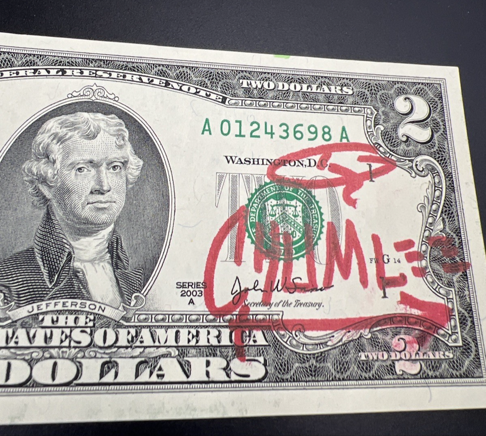 Chumlee Pawn Stars signed 2003 A $2 FRN Federal Reserve Note | eBay