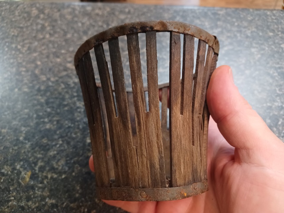 Antique 19th c Shaker Berry Basket Original Tin Rims 4" | eBay