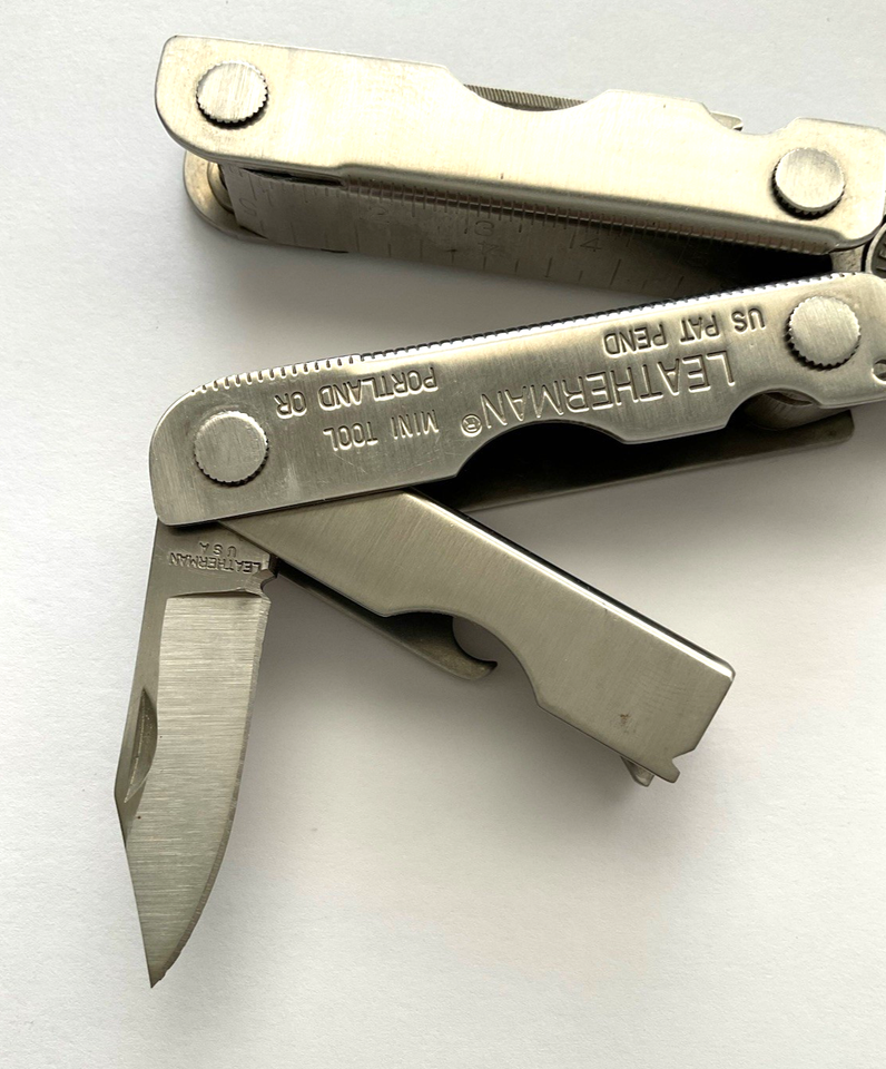 Leatherman Mini-Tool Multi-Tool Nylon Sheath Excellent USA | eBay