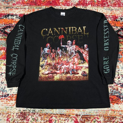 Vintage 2002 Cannibal Corpse Gore Obsessed Long Sleeve Black T Shirt ...