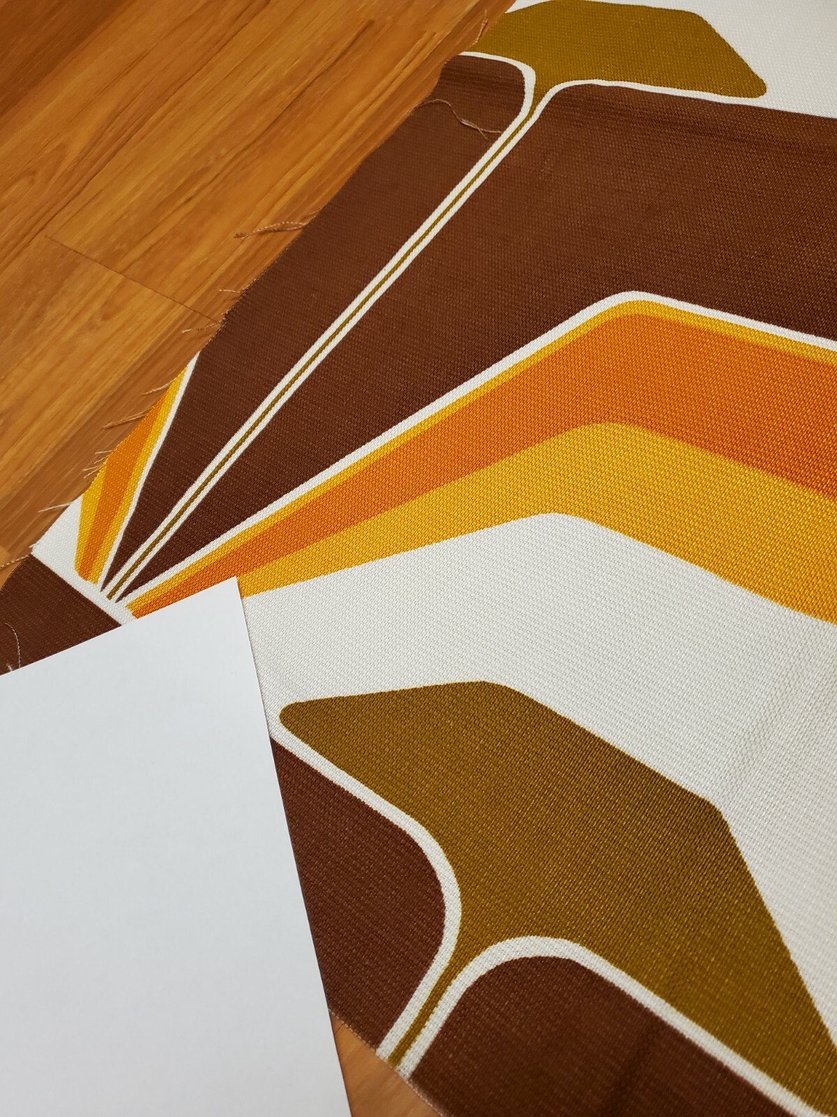 Awesome RARE Vintage Mid Century retro 70s org, brn, olive trapezoid ...