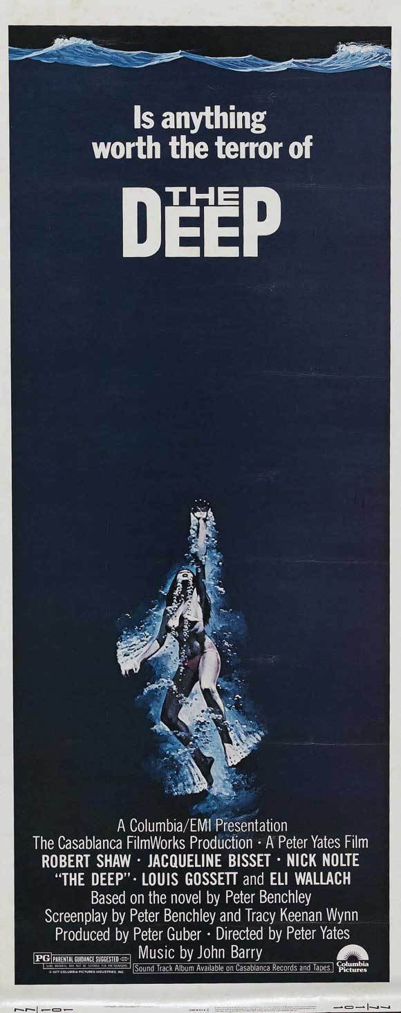 THE DEEP Movie POSTER 14x36 Insert Nick Nolte Jacqueline Bisset Robert ...