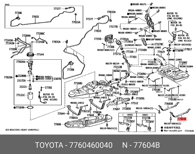 Original band sub-assy fuel tank no.2 left 7760460040 for TOYOTA 77604 ...