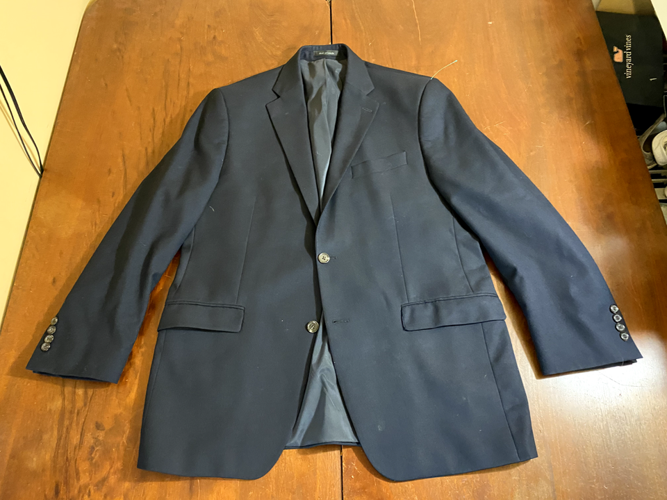 2023 RALPH LAUREN Navy Blue Full Suit 40R Super 120s Wool & Cashmere | eBay