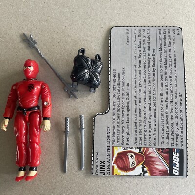 Vintage 1987 Hasbro GI Joe JINX v1 action figure 100% COMPLETE w/ file ...