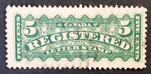 Stamps Canada Used: F2 5c green Registration Stamp single copy Used | eBay