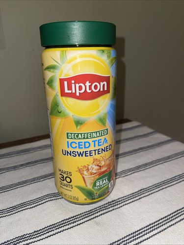 1x Lipton Black Iced Tea Mix Decaffeinated Unsweetened 30 Qt Instant | eBay