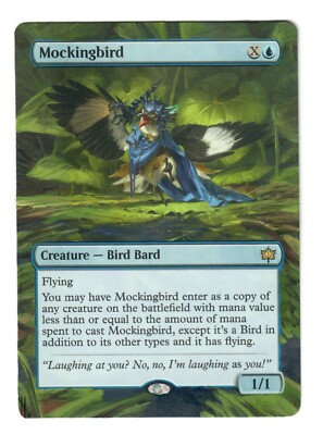 Mockingbird Altered Art MTG Bird Commander CEDH Flying Hand Painted ...