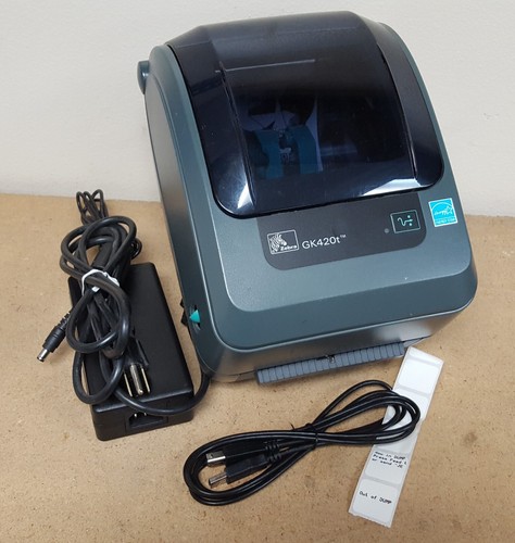 Zebra GK420t Thermal Label Printer (w/USB & Power Cord) GK42-102511-000 ...