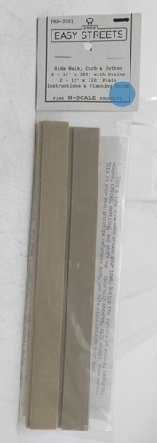 Fine N Scale Products FNA-3001 N 3000 Easy Streets Side Walk Curb and ...