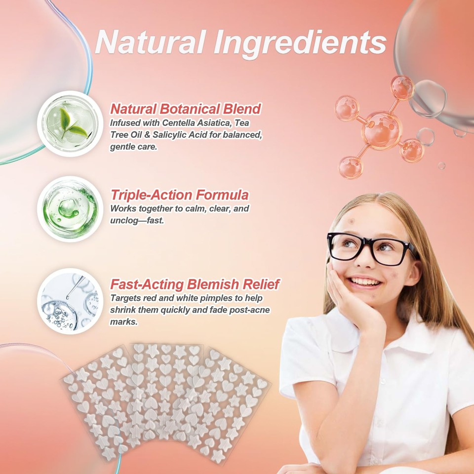 Pimple Patches Spot Stickers for Face Hydrocolloid Invisible Zit Covers ...