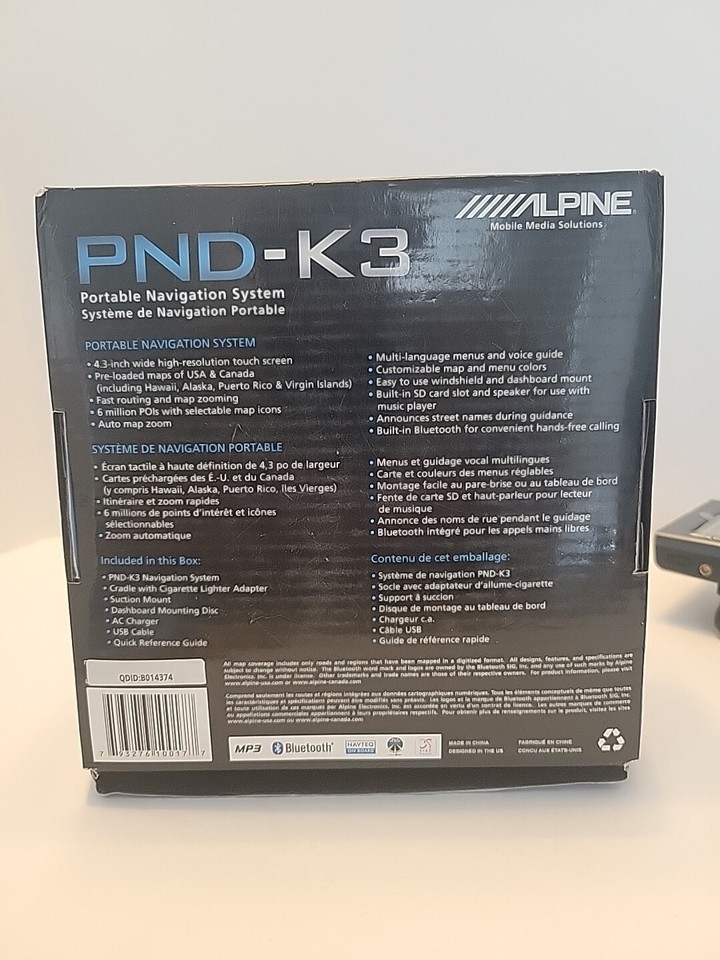 Alpine Pnd-k3 Gps Portable Navigation System Looks New Open Box Tested ...