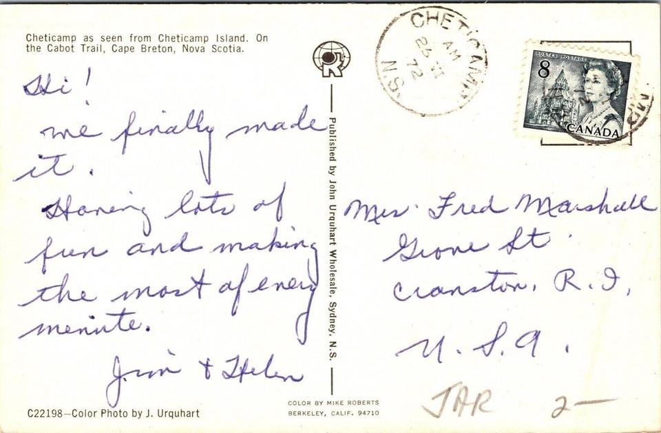 Cheticamp Island Cabot Trail Brenton Nova Scotia NS Canada Postcard PM ...