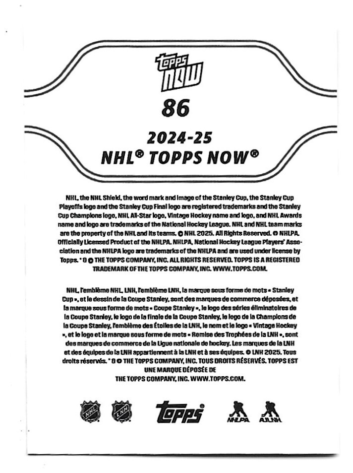 Alex Ovechkin 2024-25 Topps Now Sticker #86 SP /490 20th 20-goal season ...