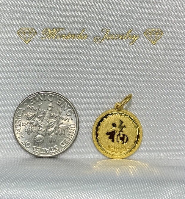 Zodiac Sign 24K Solid Gold Monkey Animal Round Shape Charm/ Pendant, 2. ...