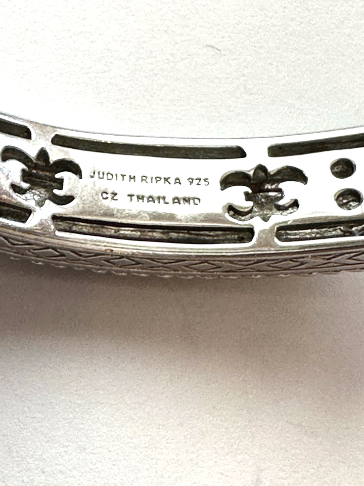 Judith Ripka Sterling Silver Pia Cuff with Sapphires | eBay
