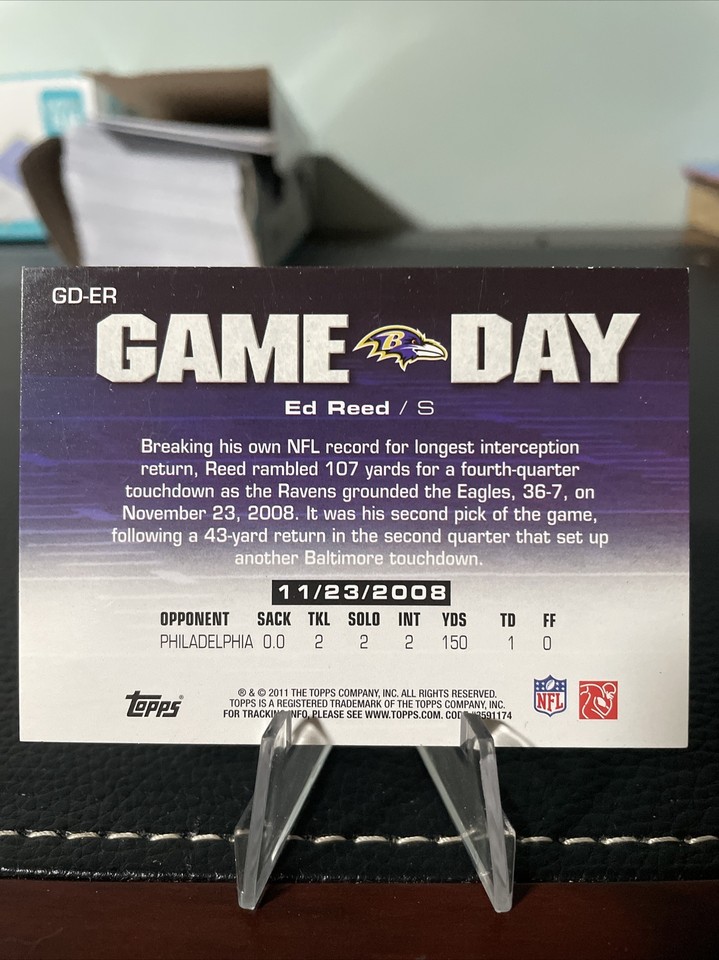 2011 Topps Game Day Ed Reed #GD-ER | eBay