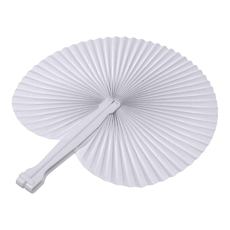 36 Pcs White Shape Folding Fan Blank Fan Festival Hand Fans Party Gift ...