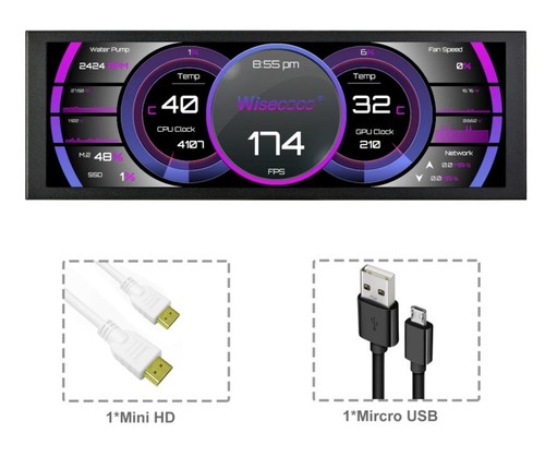 Newest 7.9 Inch Long Strip LCD Screen Secondary Monitor Laptop PC ...