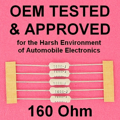 160 ohm 2 Watt 5% Wirewound Power Resistor OEM Approved Axial Lead WW ...