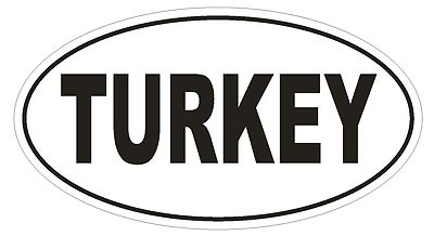 TURKEY Oval Bumper Sticker or Helmet Sticker D2154 Country Euro Oval | eBay