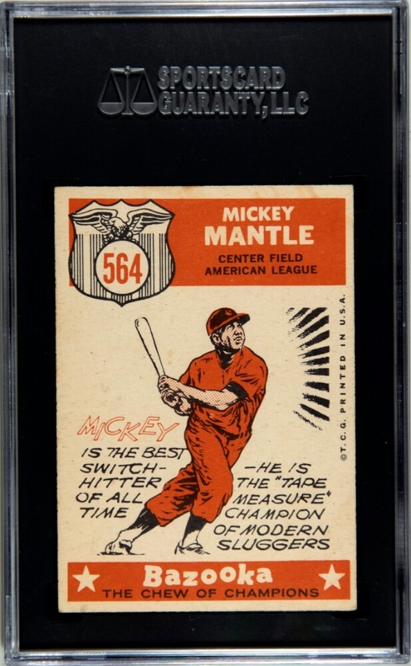 1959 Topps #564 Mickey Mantle All-Star Yankees SGC 3.5 | eBay
