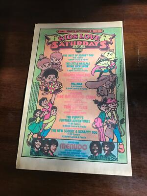 1983 VINTAGE 6x10 PRINT AD FOR ABC SATURDAY MORNING CARTOON PAC-MAN ...