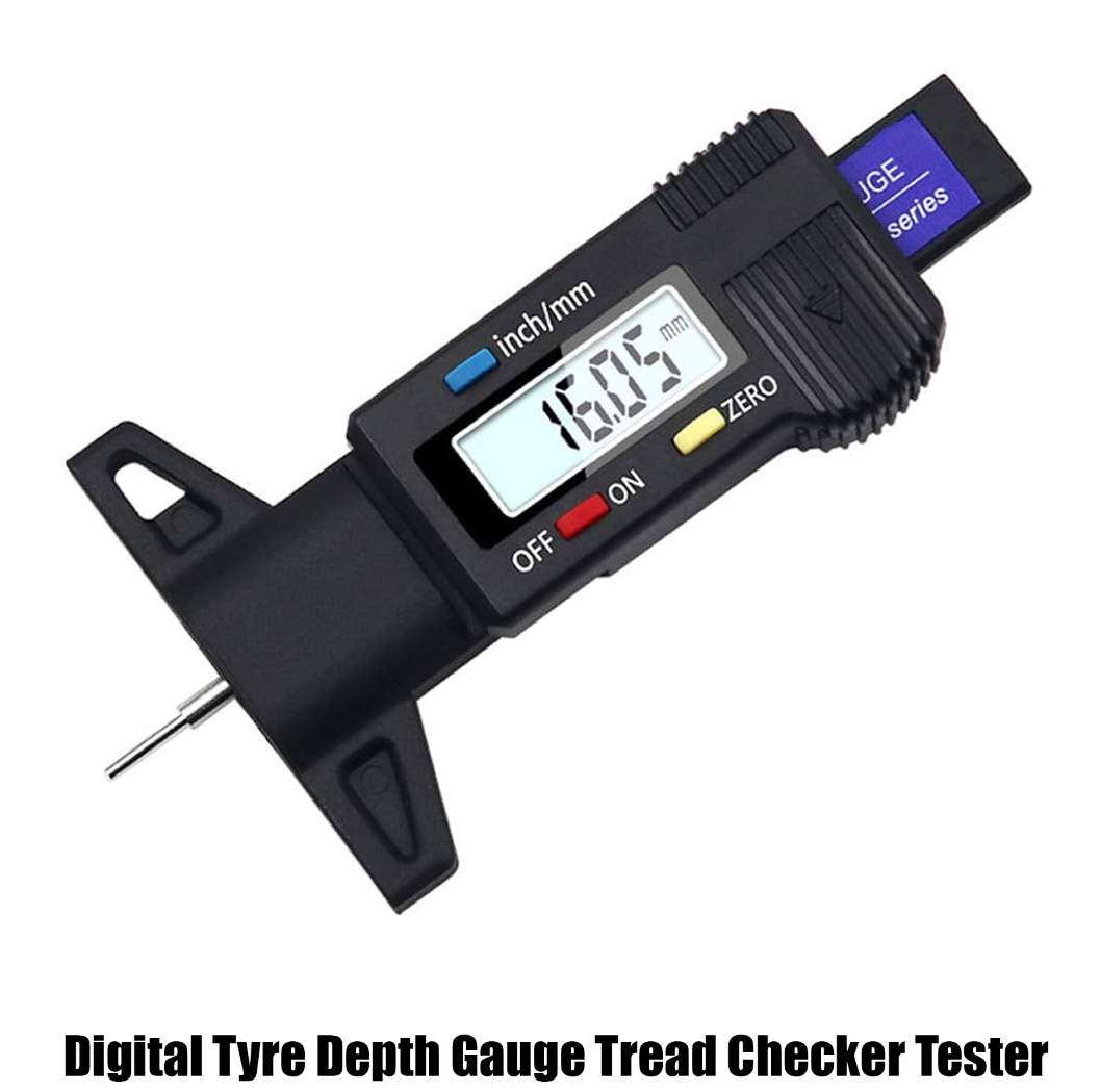 Digital Tyre Depth Gauge Tread Checker LCD Tool For Motorbike Car Van ...